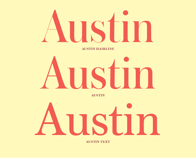 Commercial Type » News » Austin Text by Paul Barnes