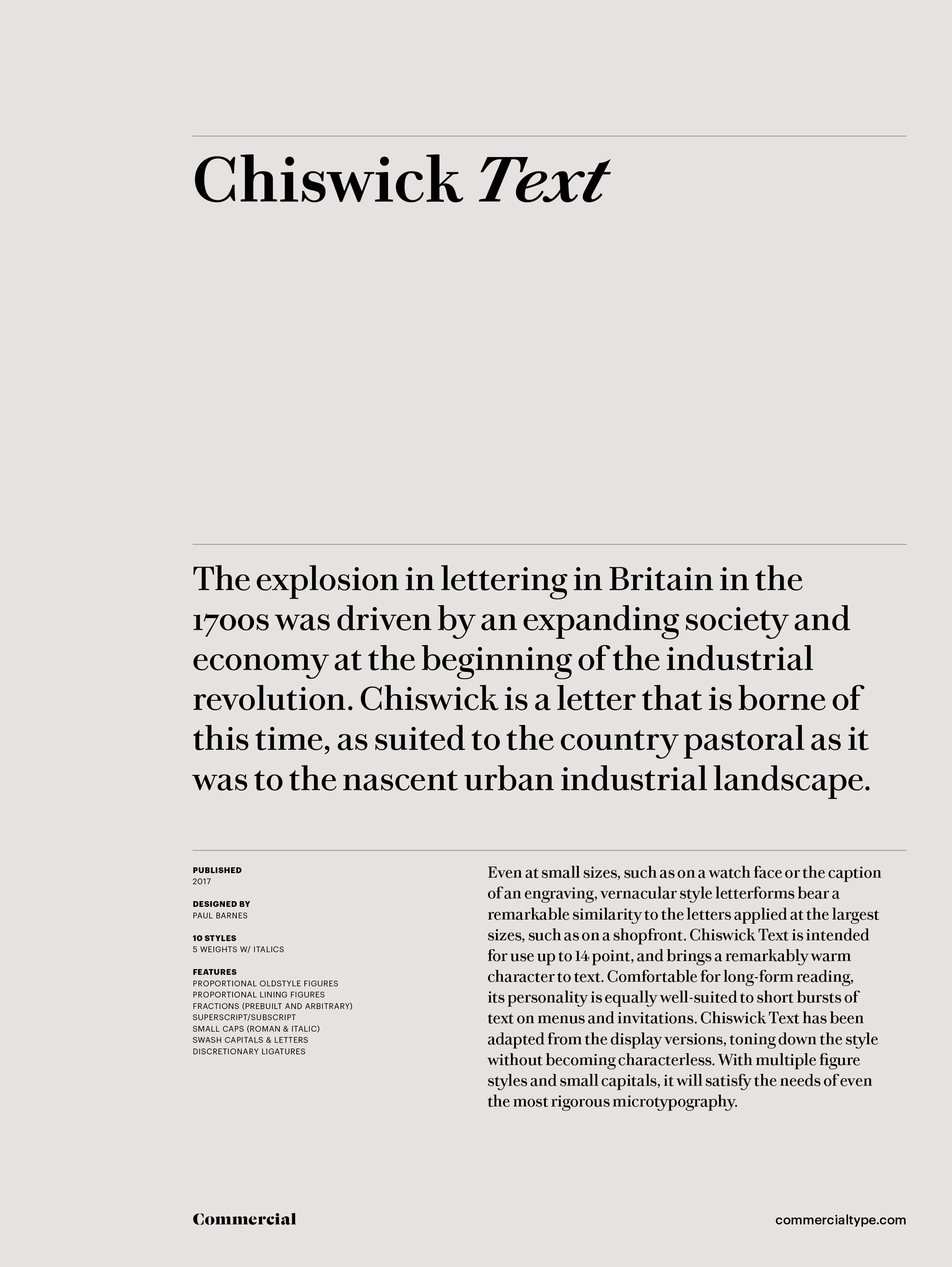 Commercial Type » Catalog » Chiswick Serif Collection