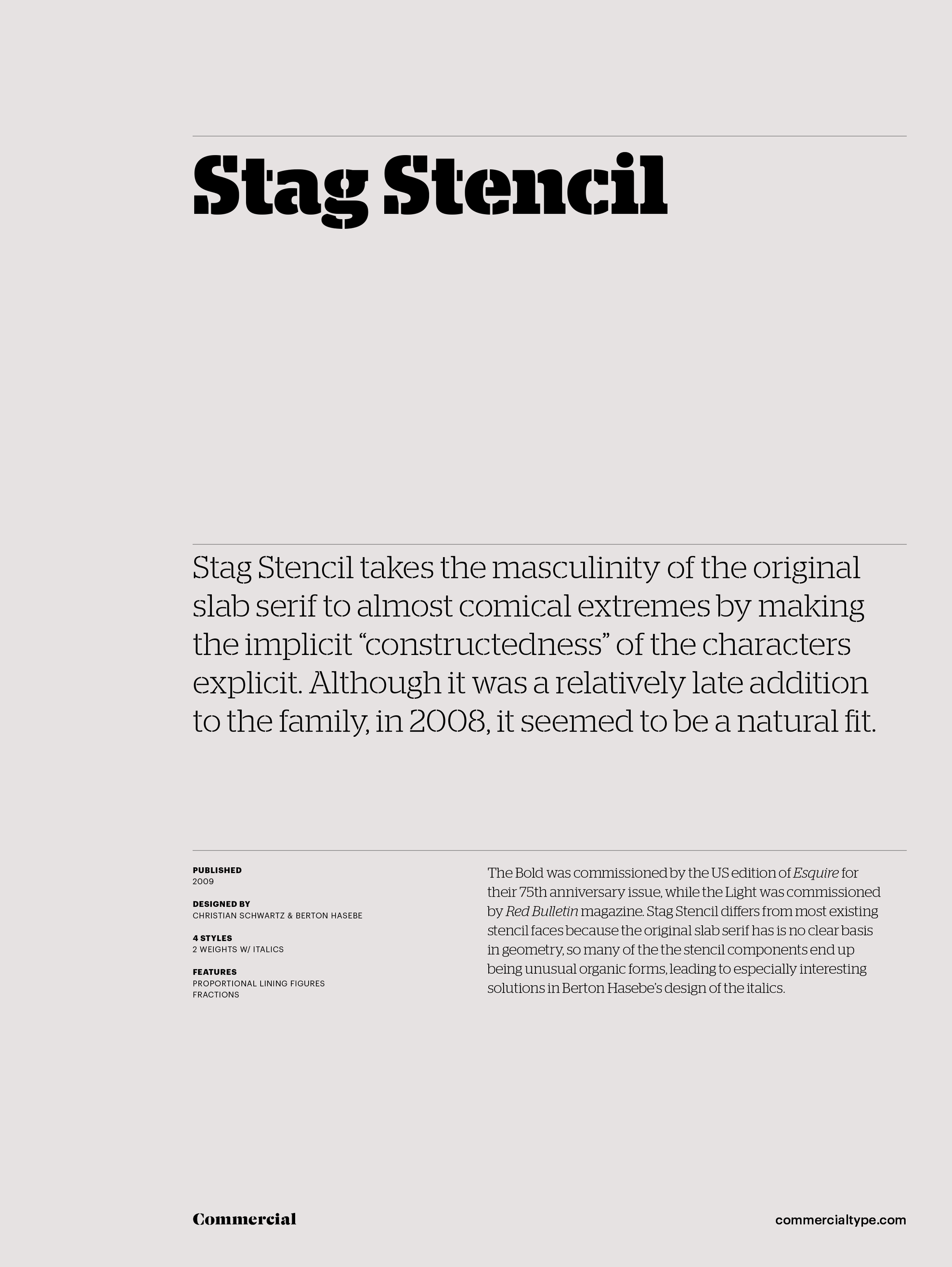 Commercial Type » Catalog » Stag Collection