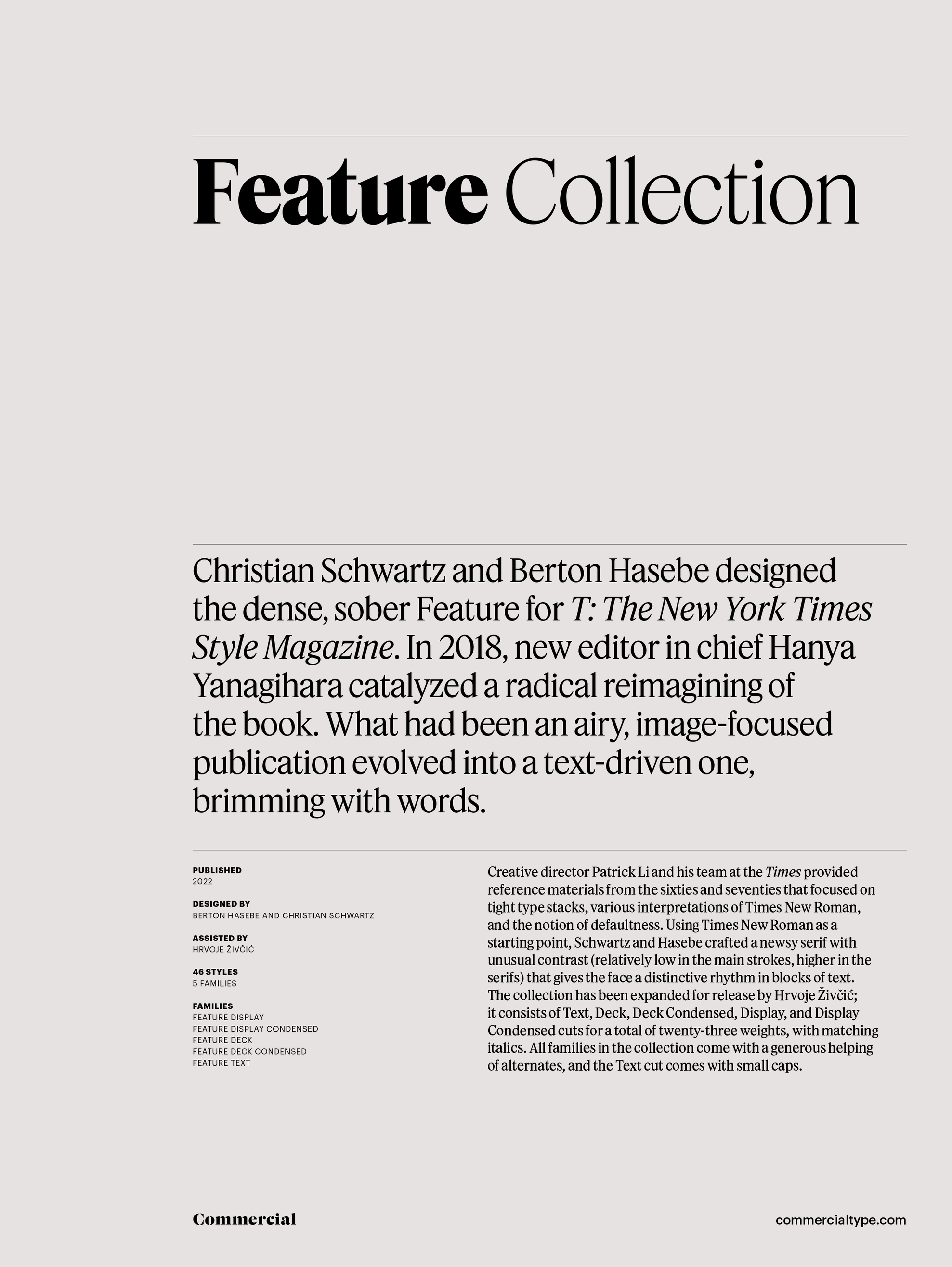 Commercial Type » Catalog » Feature Collection