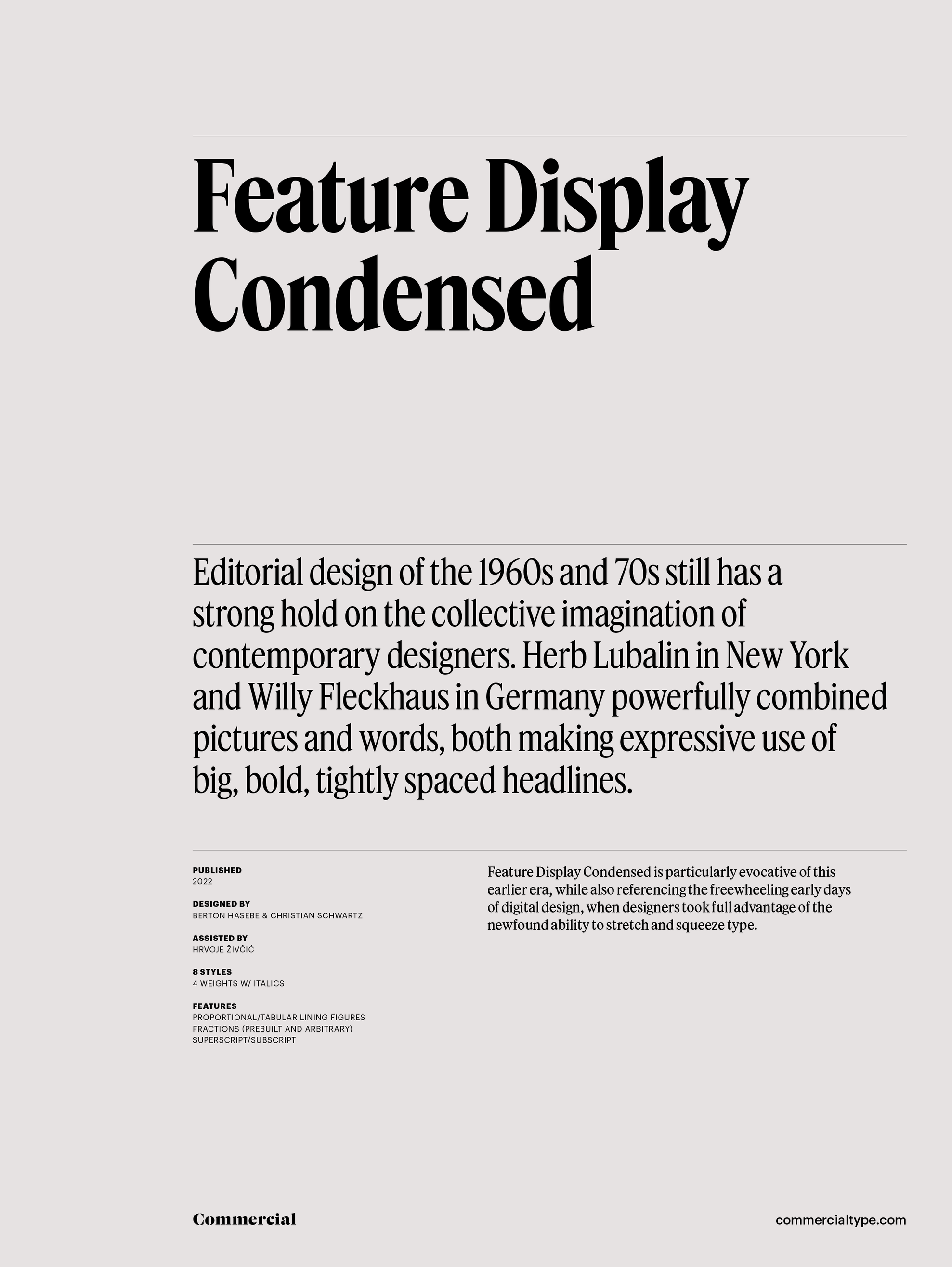 Commercial Type » Catalog » Feature Collection